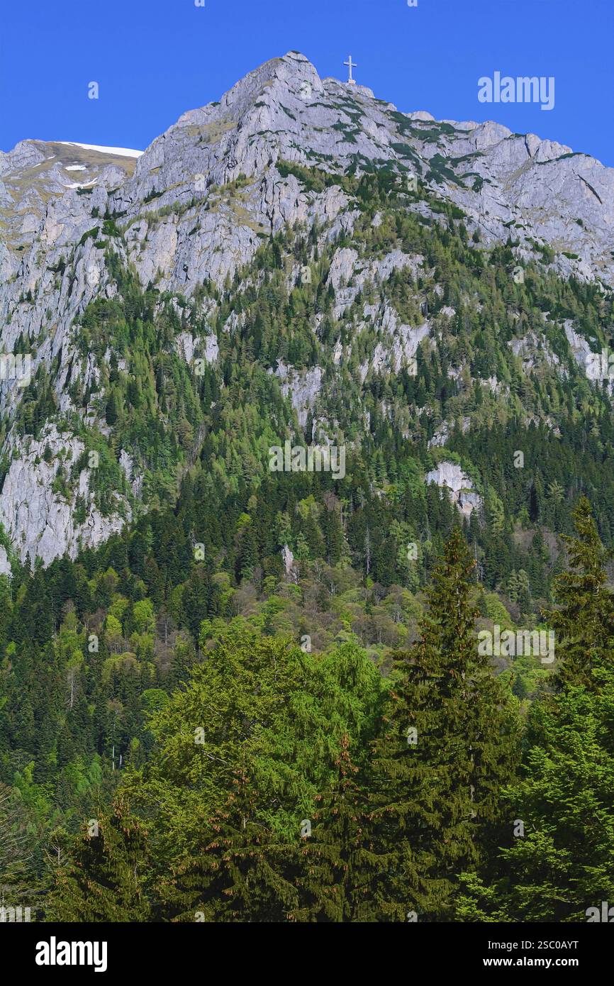 Caraiman Peak in the Bucegi Mountain, Romania Busteni, Romania, Europe ...