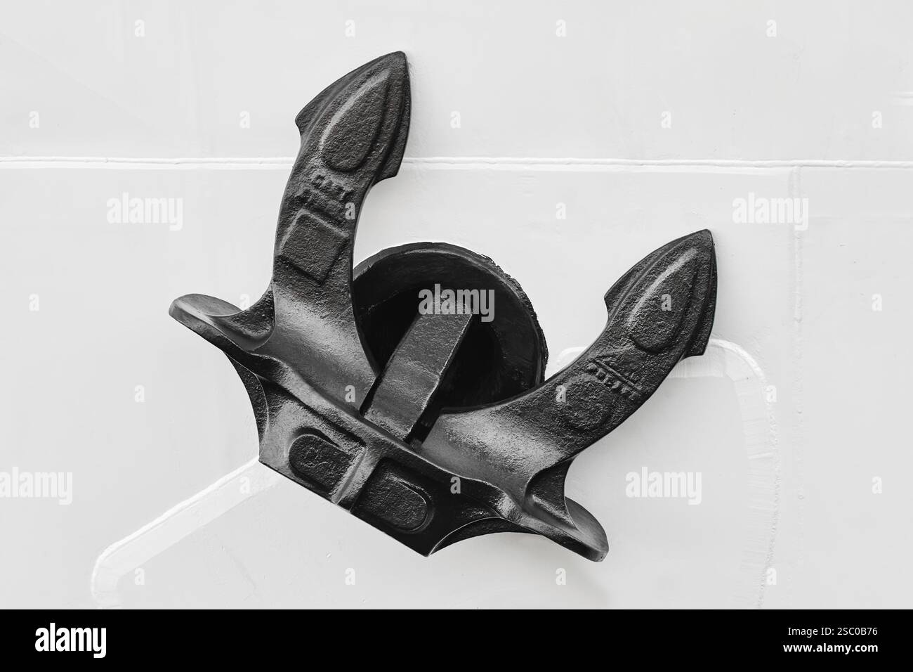 Raised Big Anchor of the Sailing Ship Varna, Bulgaria, Europe Stock ...