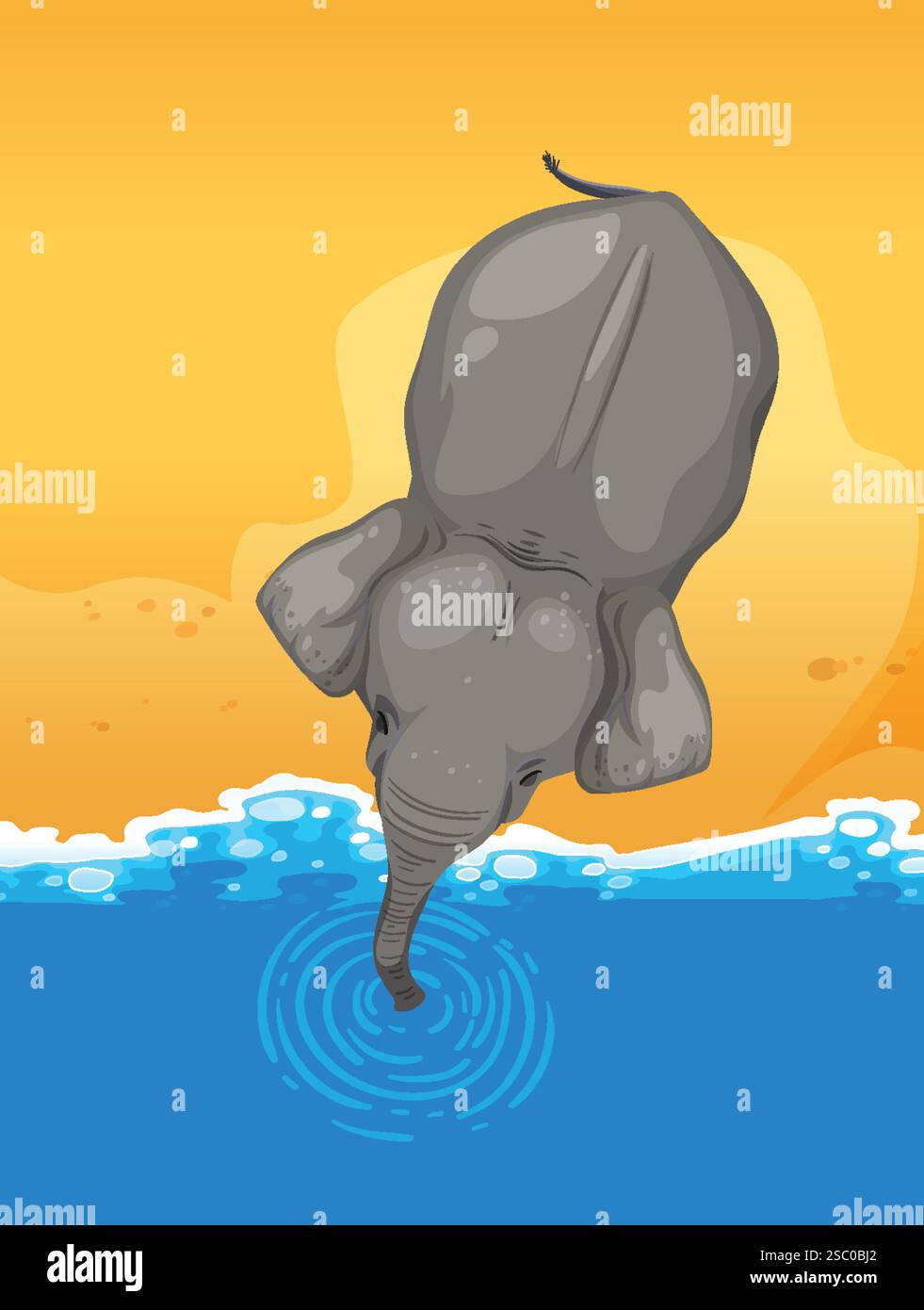 Elephant tropical habitat Stock Vector Images - Alamy