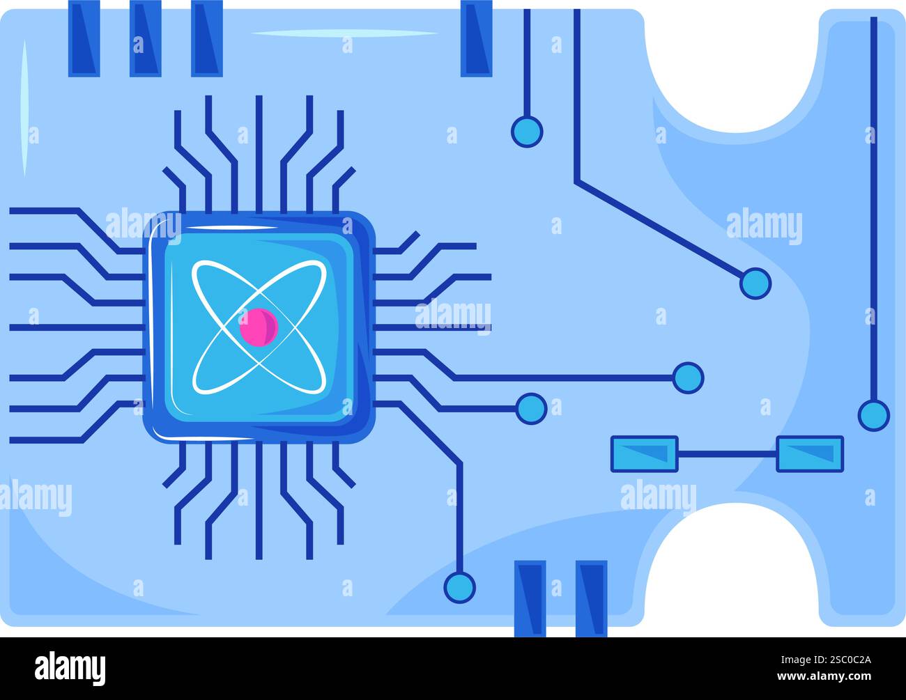 Neural Network Digital Chip AI Technology Stock Vector Image & Art - Alamy