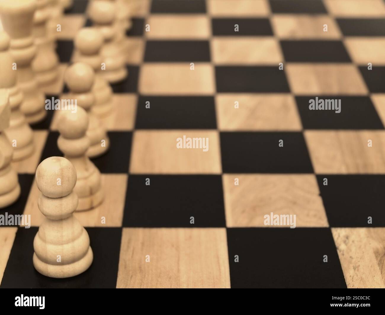 Photo of the pawns at chess-board Stock Photo - Alamy