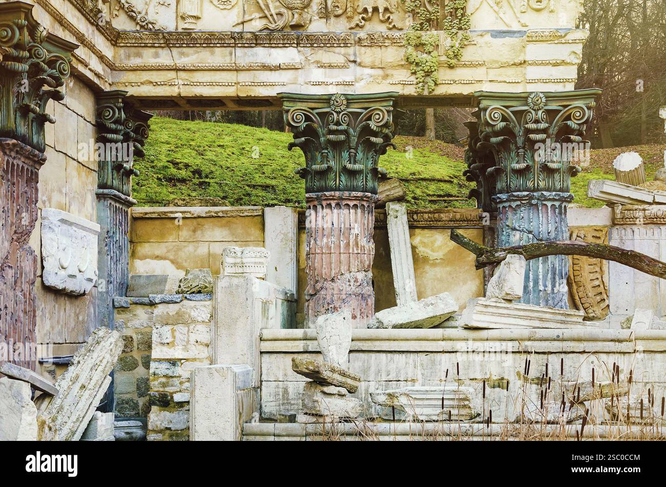 The Roman Ruins In The Schoenbrunn Palace Garden. Vienna, Austria ...
