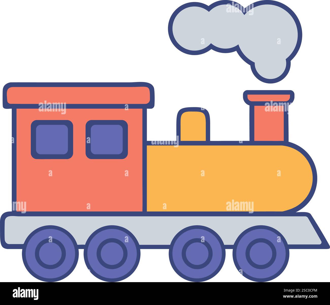 Steam Locomotive Train Icon Stock Vector Image & Art - Alamy