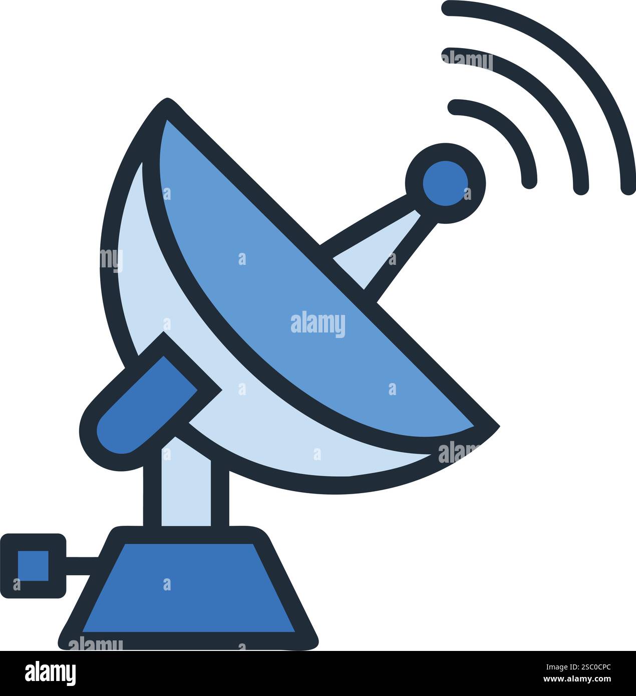 Satellite radar scanning signal transmission Stock Vector Images - Alamy