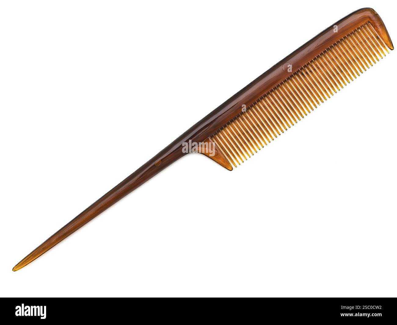 Single brown comb at the white background Stock Photo - Alamy