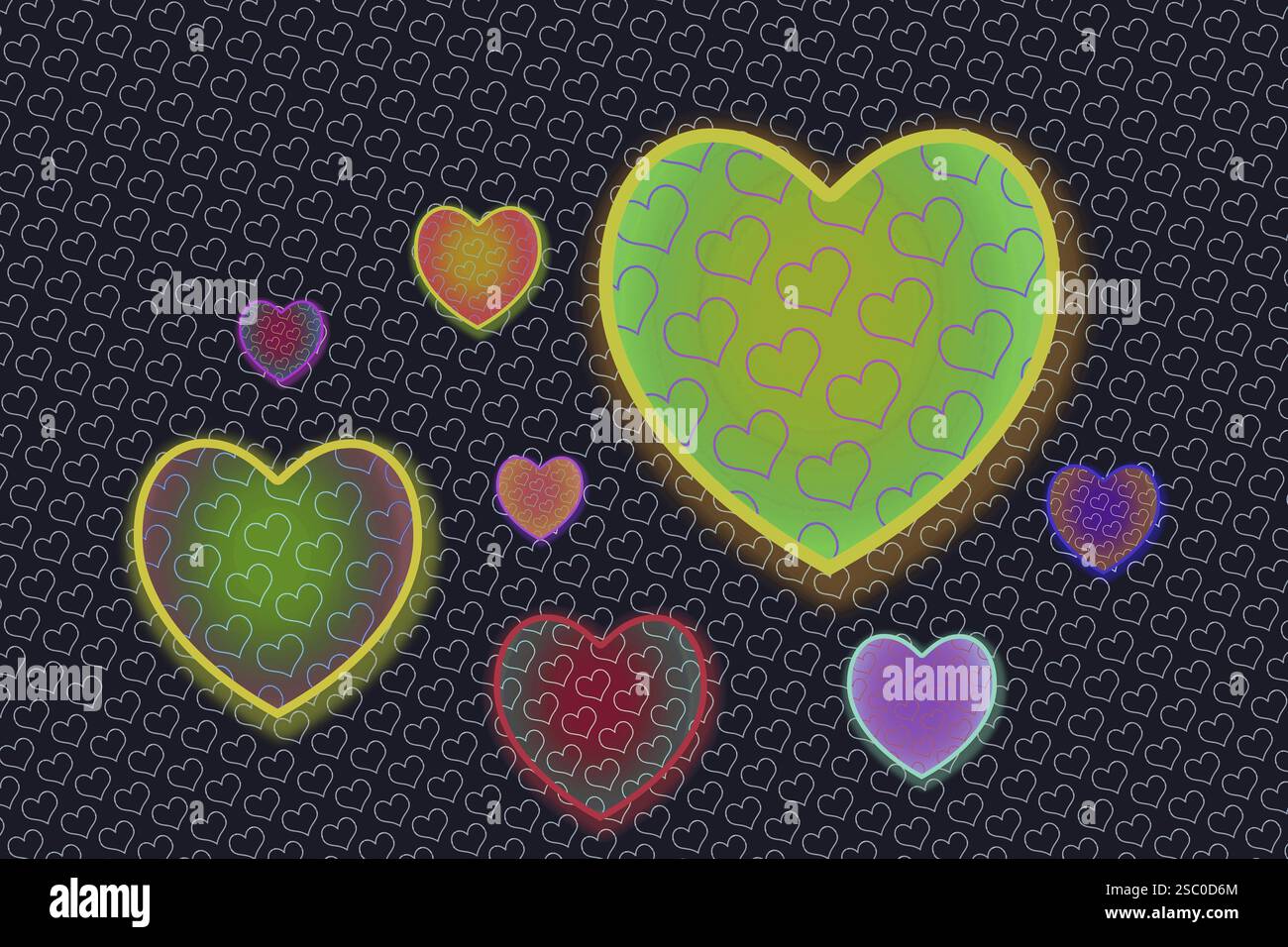 Elegant decorative heart pattern design for fabric, wallpaper, gift ...