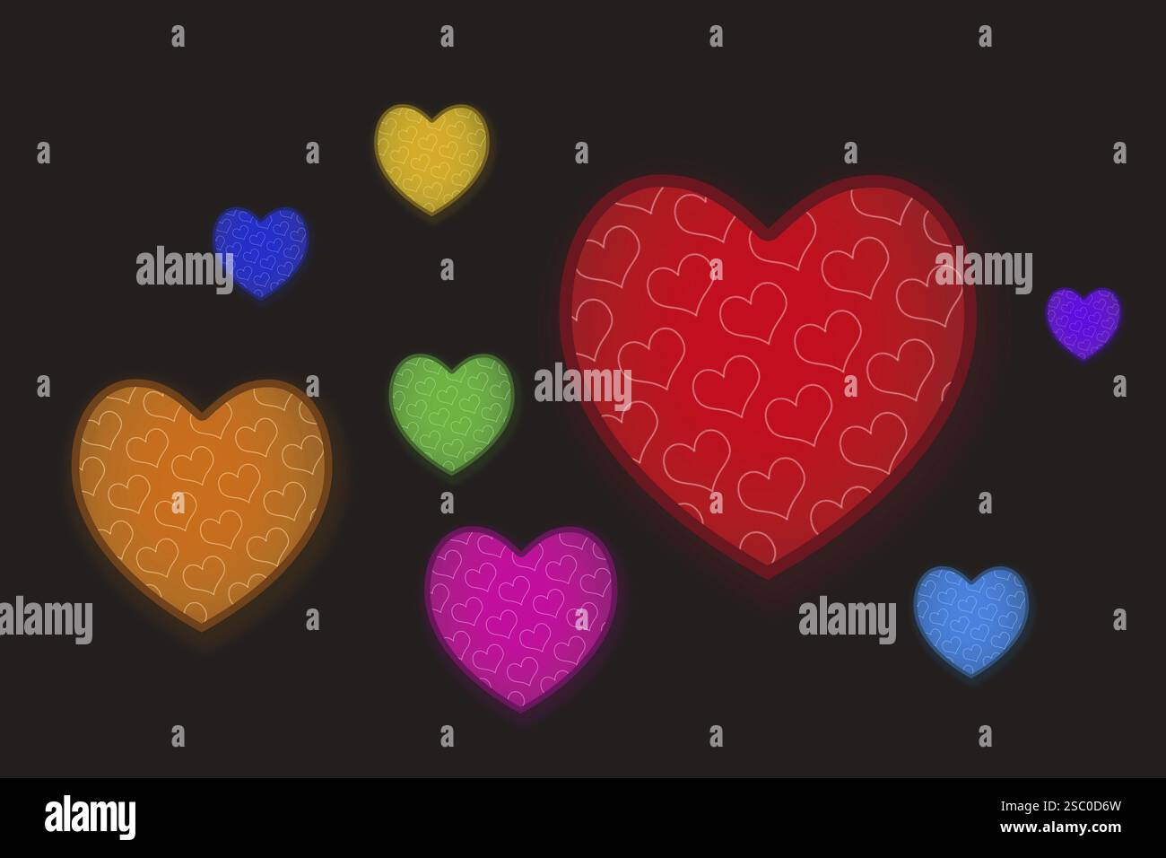 Elegant decorative heart pattern design for fabric, wallpaper, gift ...