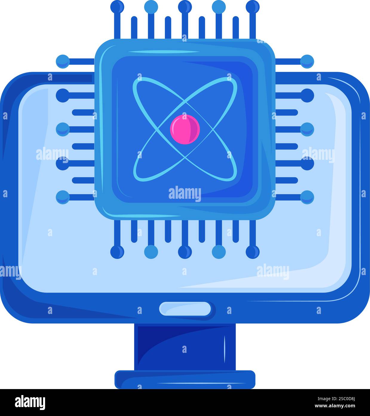 Futuristic quantum processor computer Cut Out Stock Images & Pictures ...