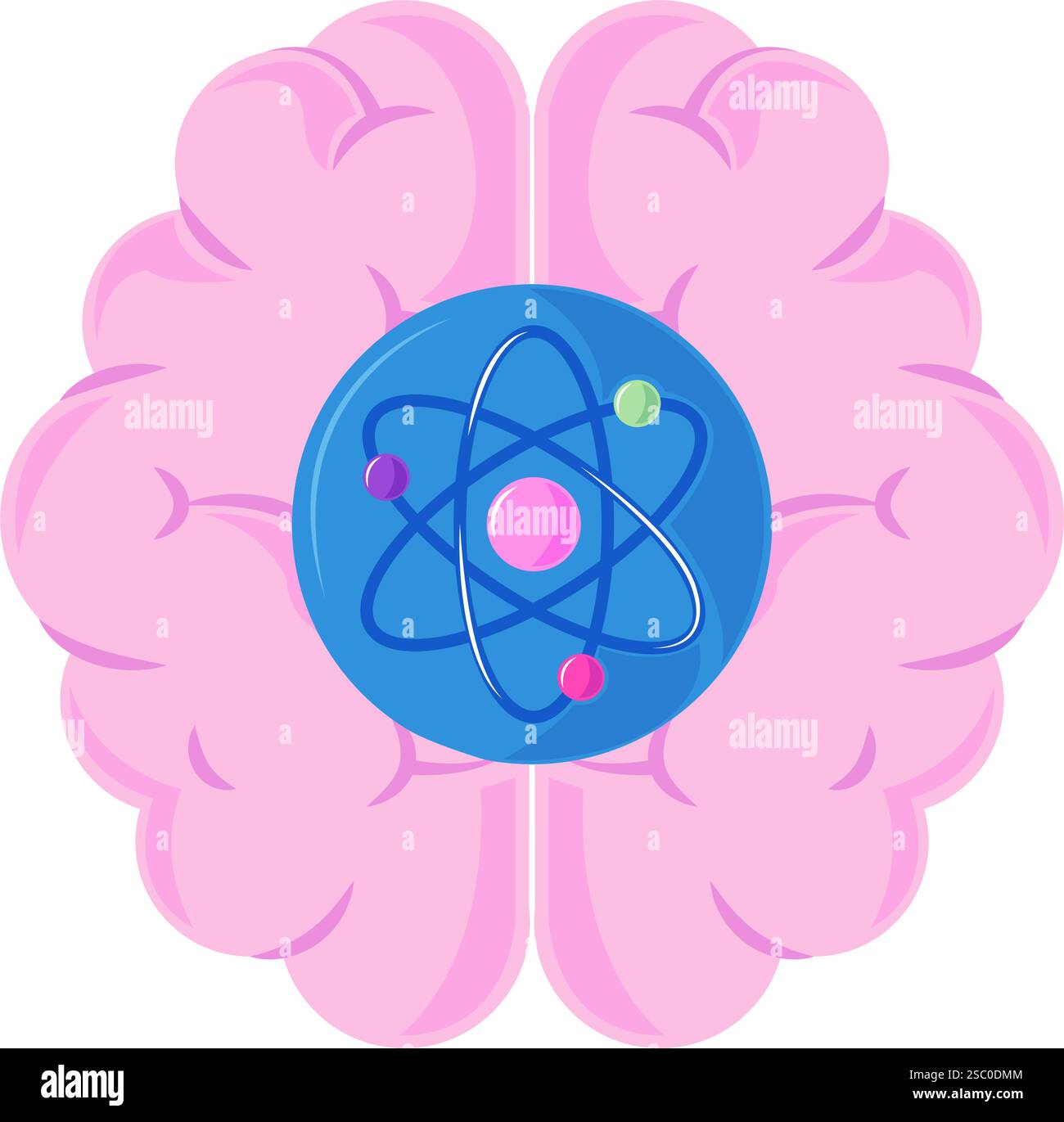 Artificial Intelligence Brain Quantum Computing Stock Vector Image ...