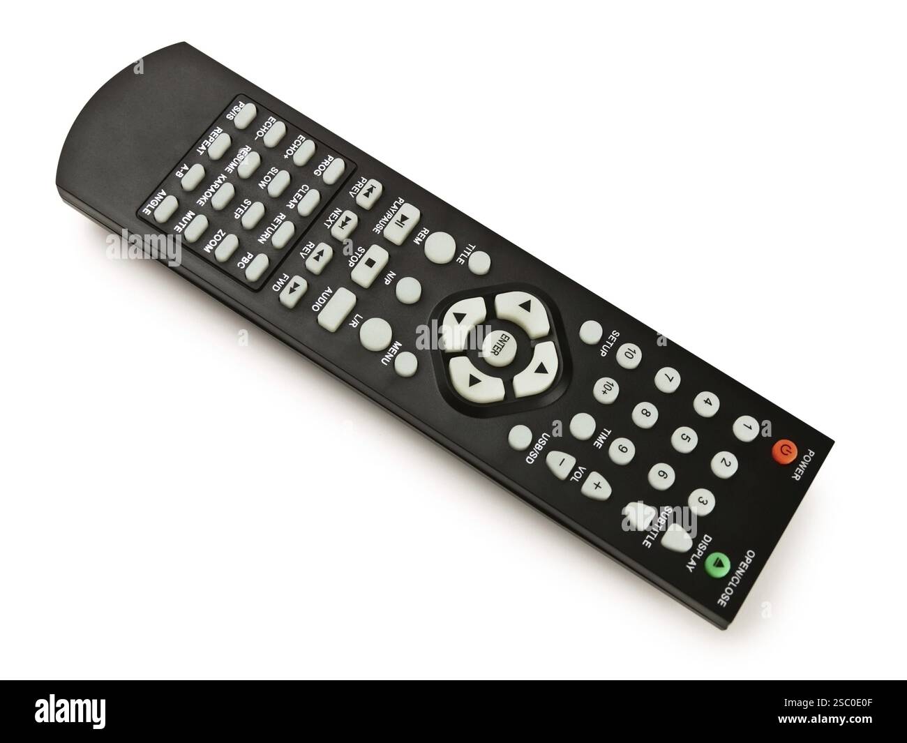 Single remote control over the white background Stock Photo - Alamy