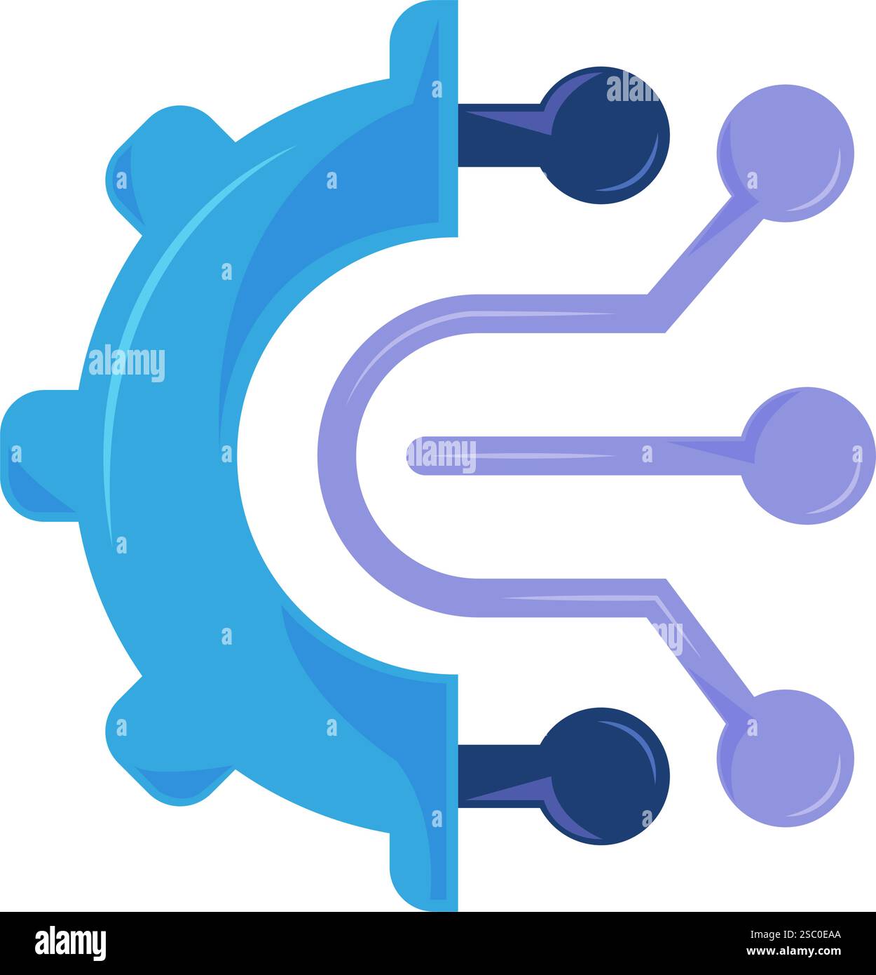 Neural Circuit Artificial Intelligence Network Stock Vector Image & Art ...