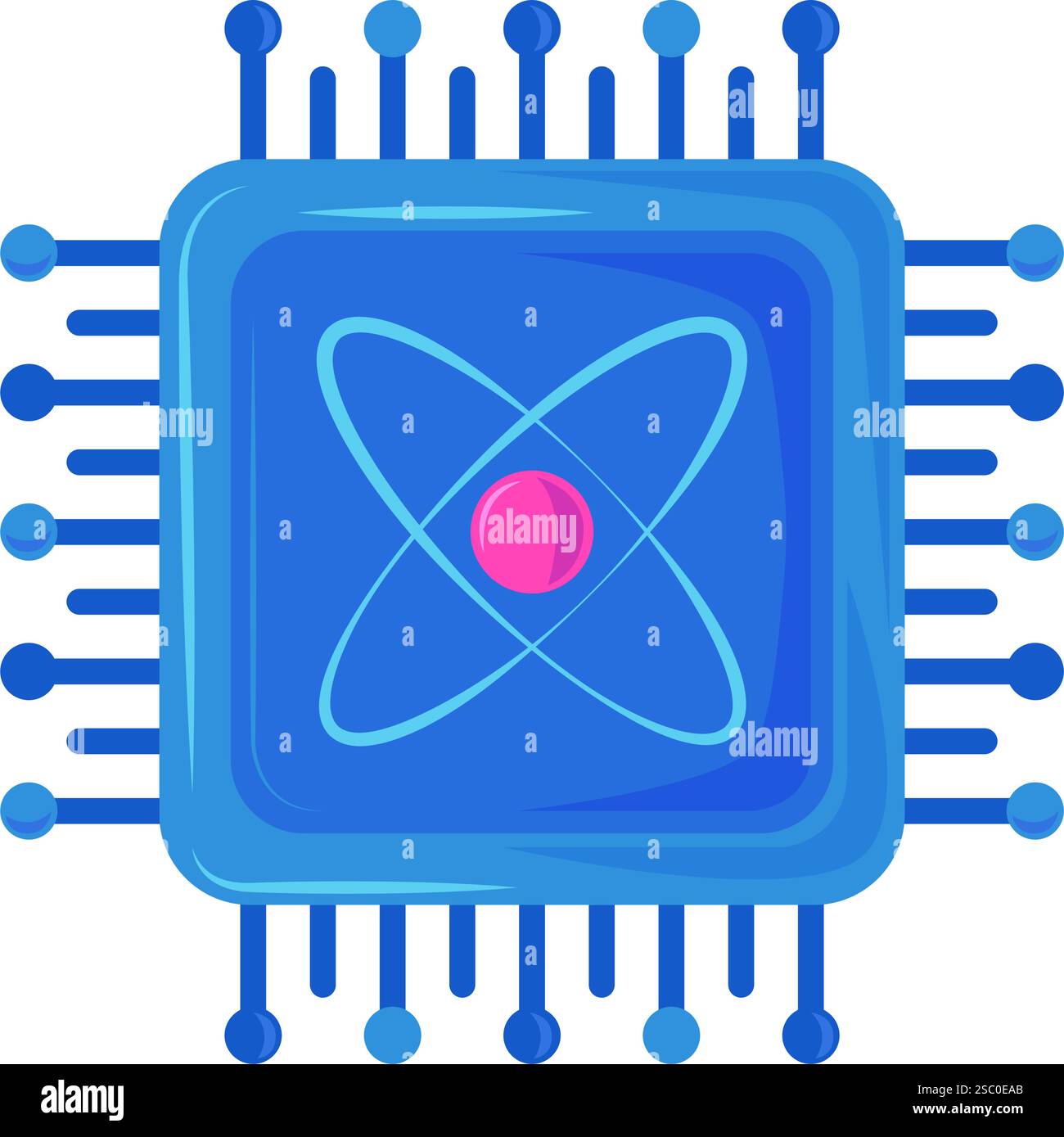 Futuristic microchip processor quantum Cut Out Stock Images & Pictures - Alamy