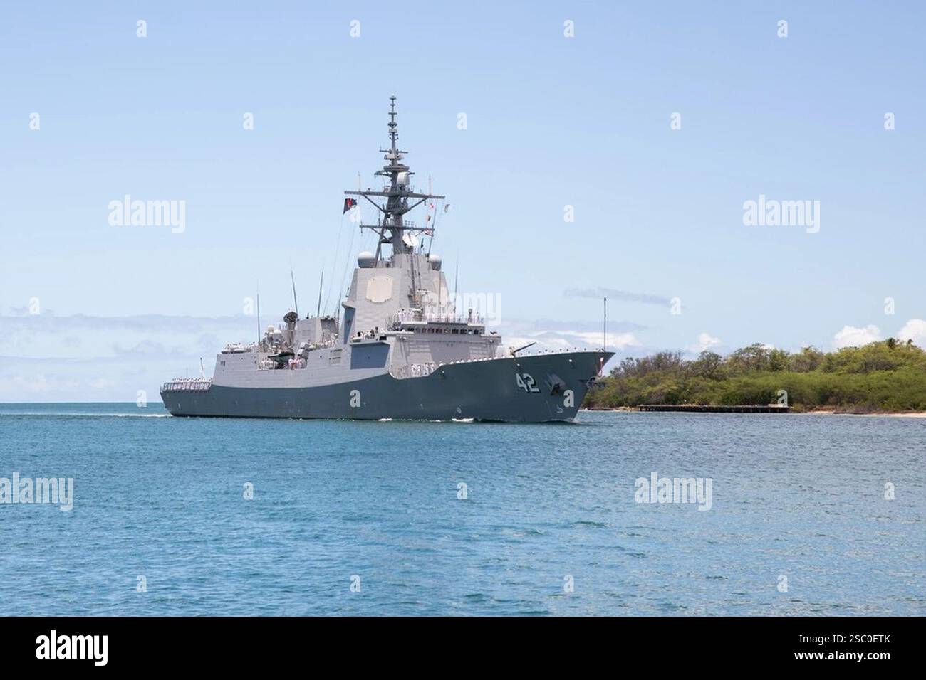 HMAS Sydney Arrives at Pearl Harbor for RIMPAC 2024 Stock Photo - Alamy