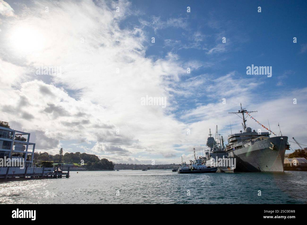HMAS Warramunga Moors Alongside ESL in Sydney (8527242 Stock Photo - Alamy