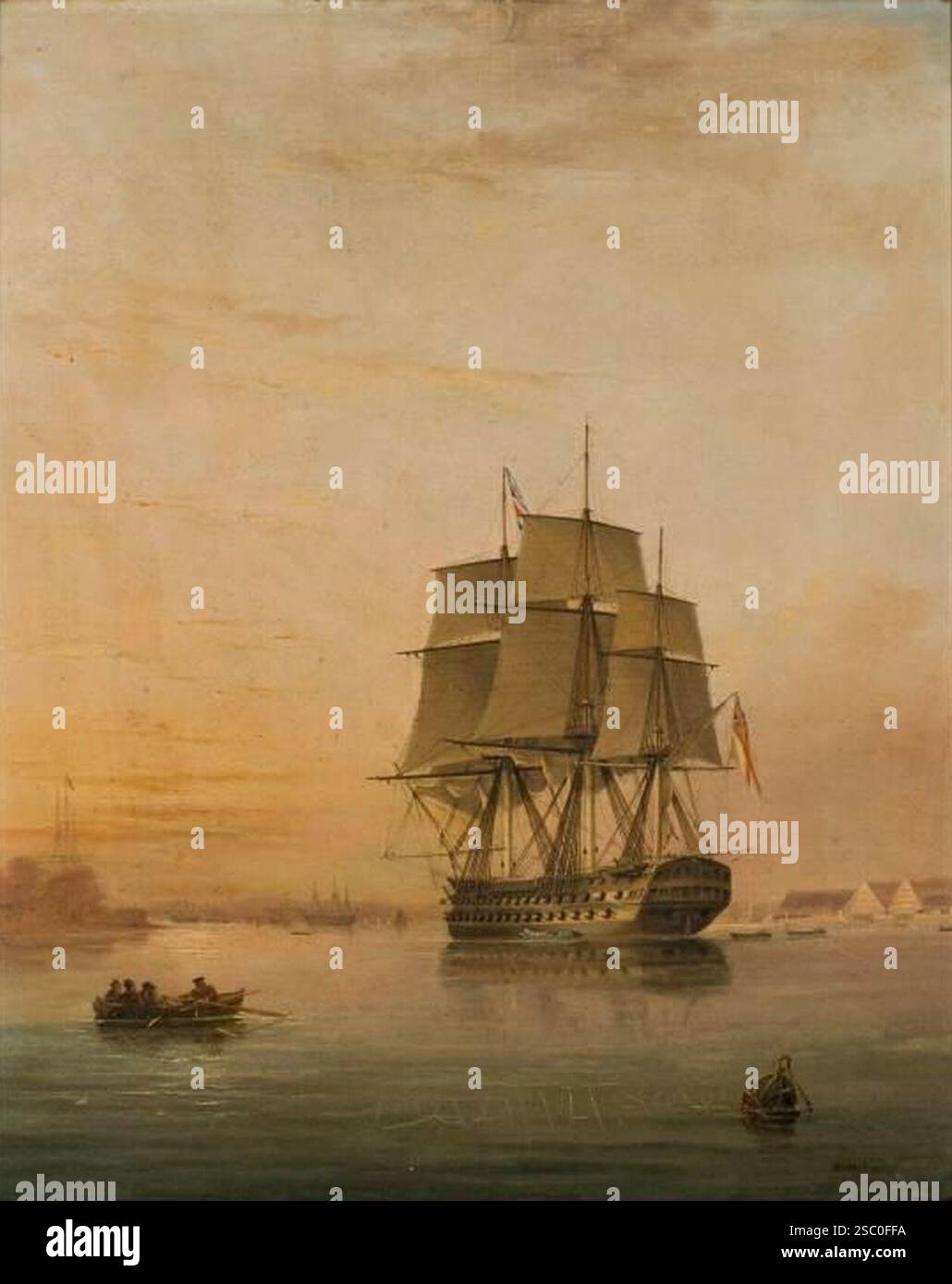 HMS Canopus by Nicholas Condy, 1839 Stock Photo - Alamy