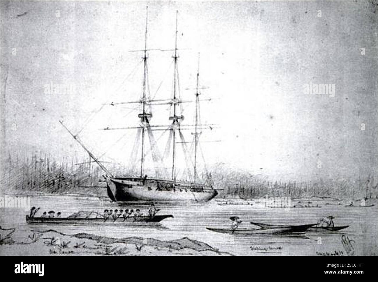 HMS Constance in 1848 Stock Photo - Alamy