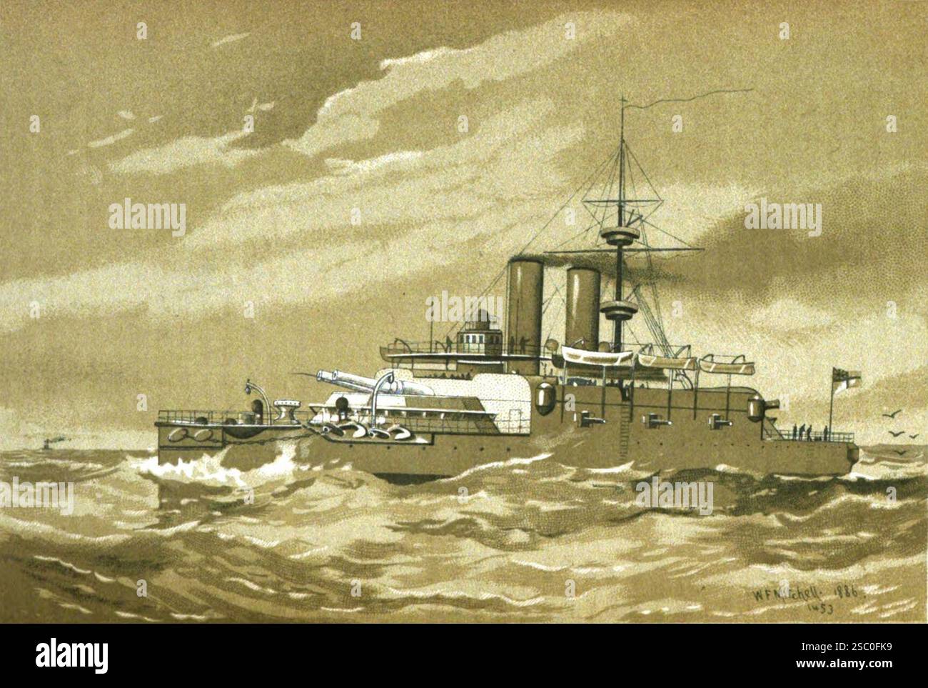 HMS Collingwood - Brassey's Naval Annual 1886 Stock Photo - Alamy