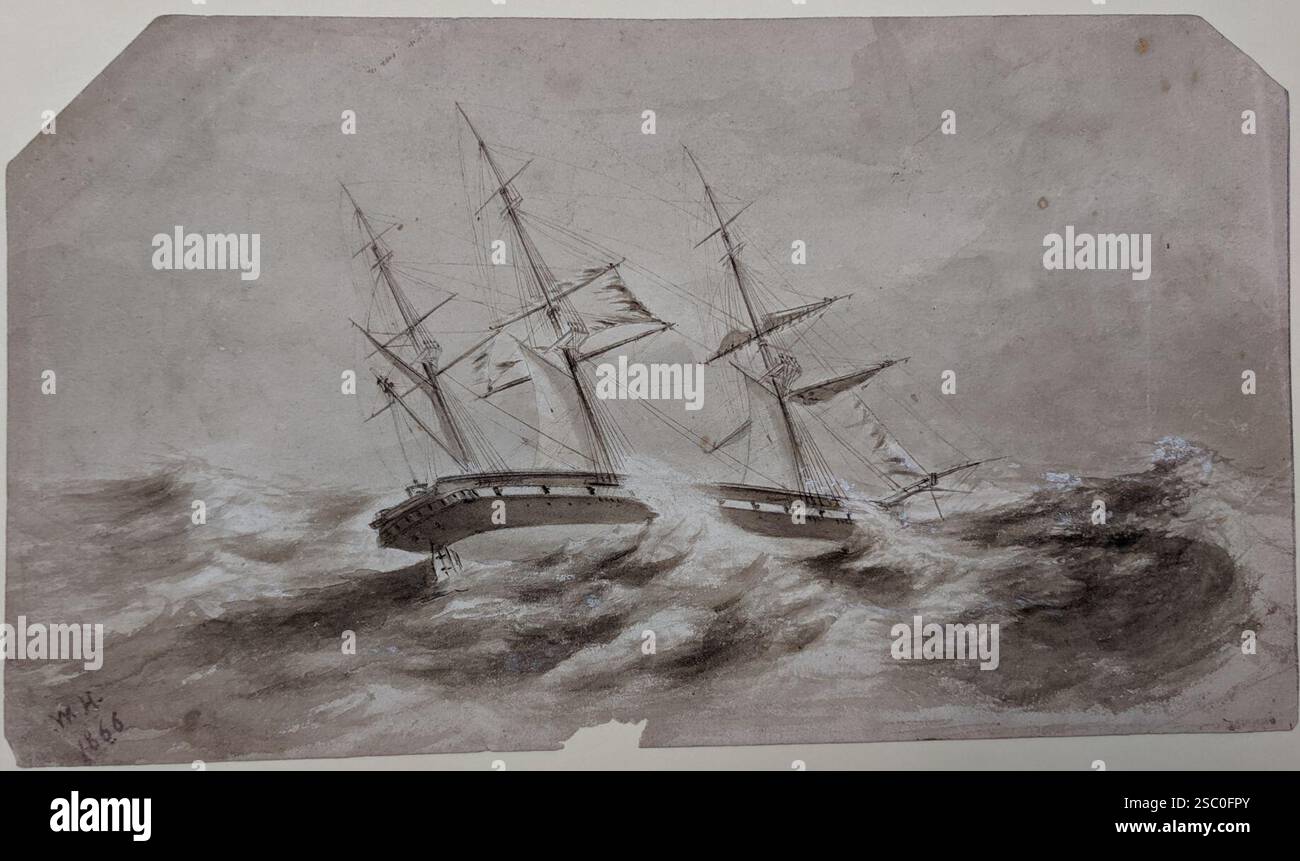 HMS Galatea Halifax to Plymouth Dec, 1865 Stock Photo - Alamy