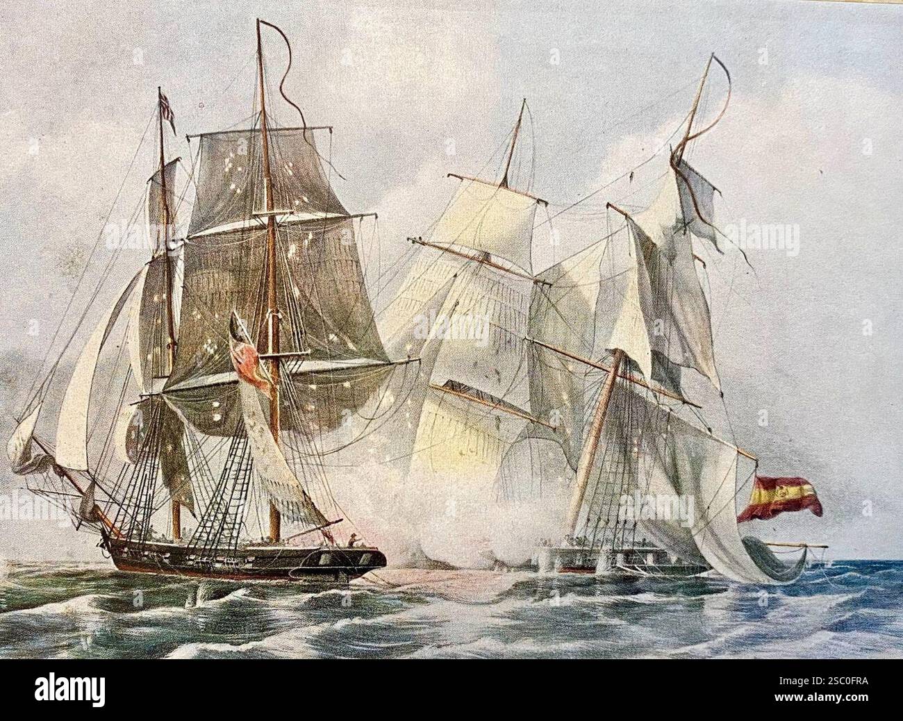 HMS Ferret versus slaver Dolores Stock Photo - Alamy