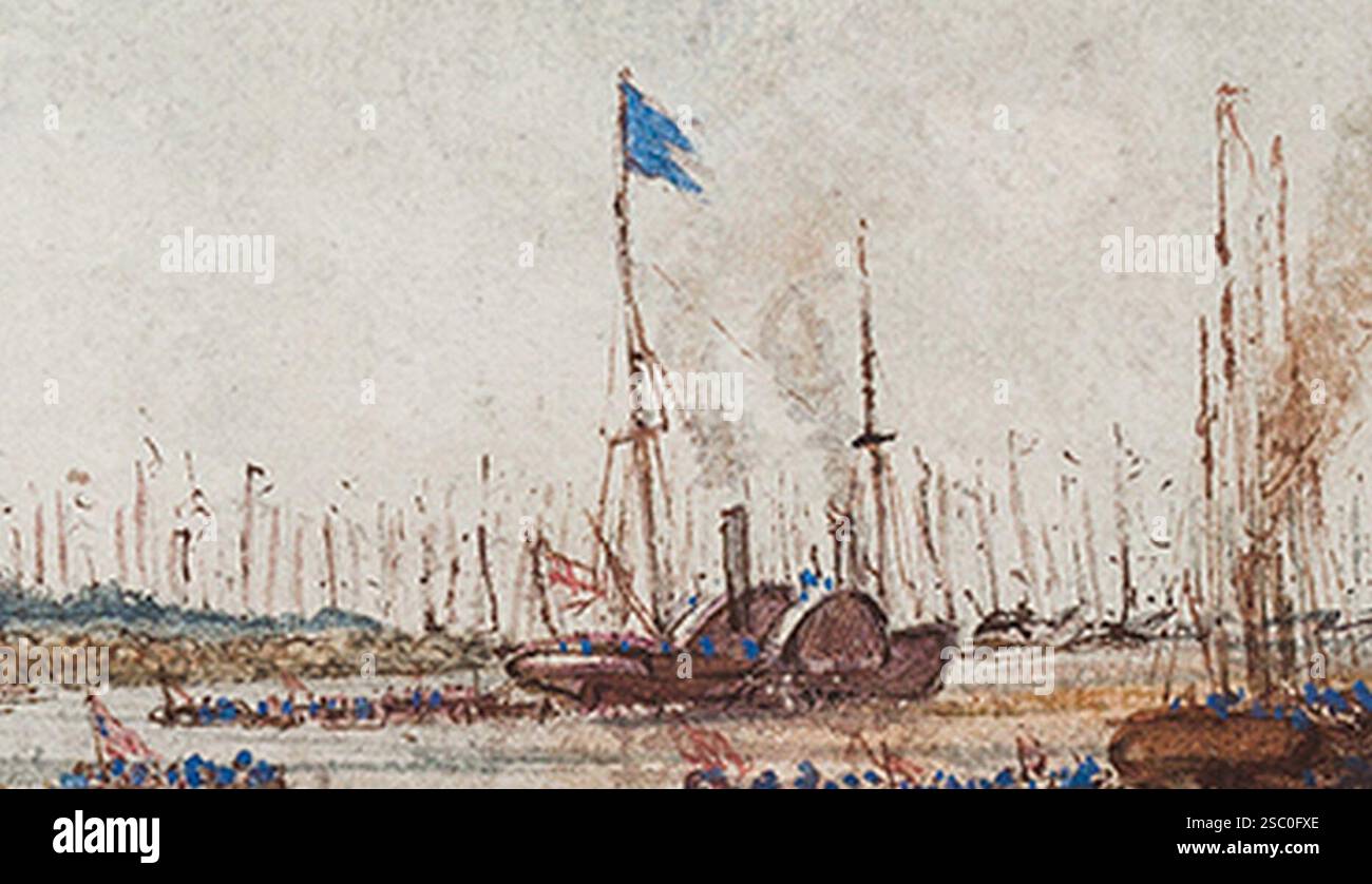 HMS Hong Kong in Fatshan, 1857 Stock Photo - Alamy