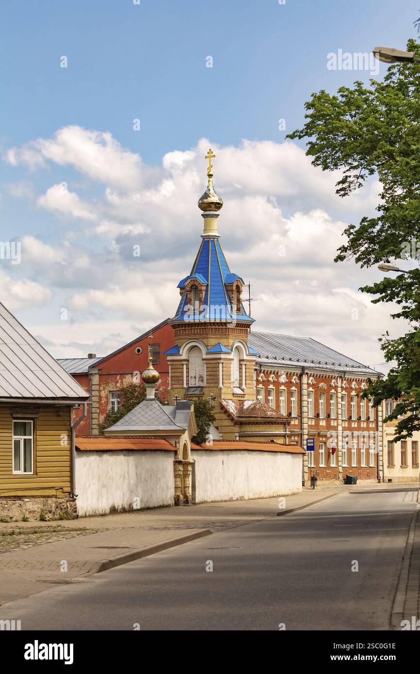 Main entrance to The Holy Spirit Mens Monastery, Jekabpils, Latvia ...