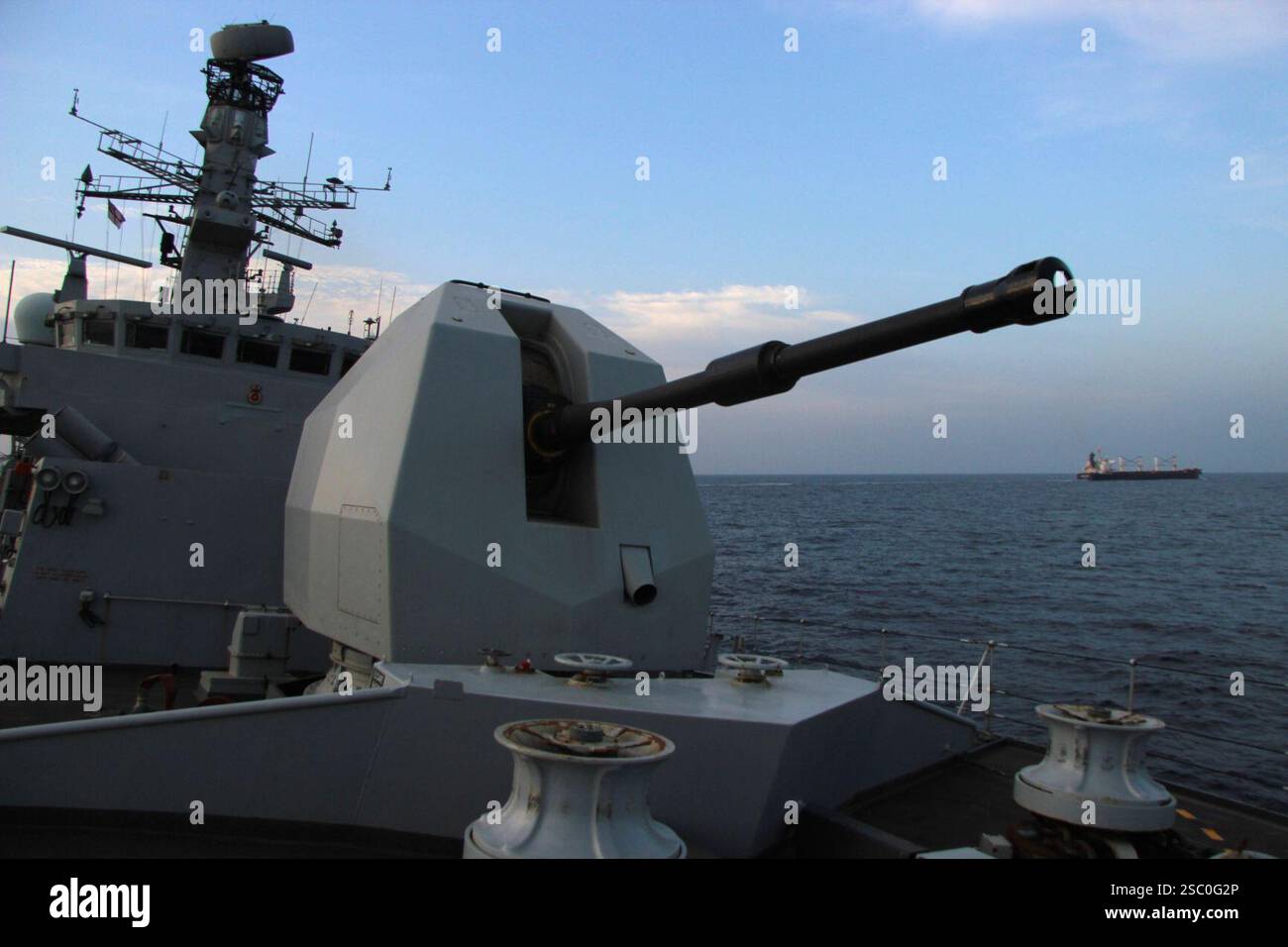 HMS Montrose Patrolling the IRTC for Maritime Security Stock Photo - Alamy