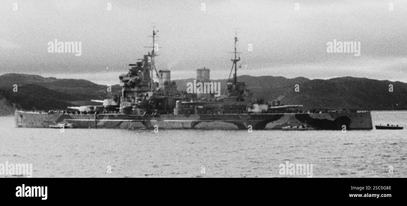 HMS Prince of Wales (53) off Argentia, Newfoundland, in August 1941 ...