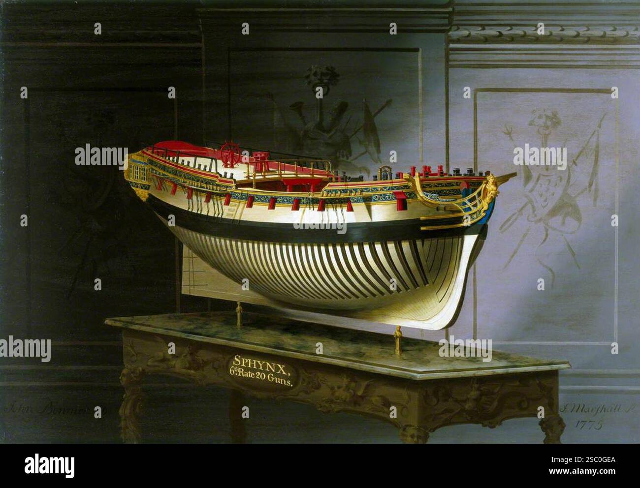 HMS 'Sphinx', by Joseph Marshall LW SCMU 1864 0004 0001 Stock Photo - Alamy