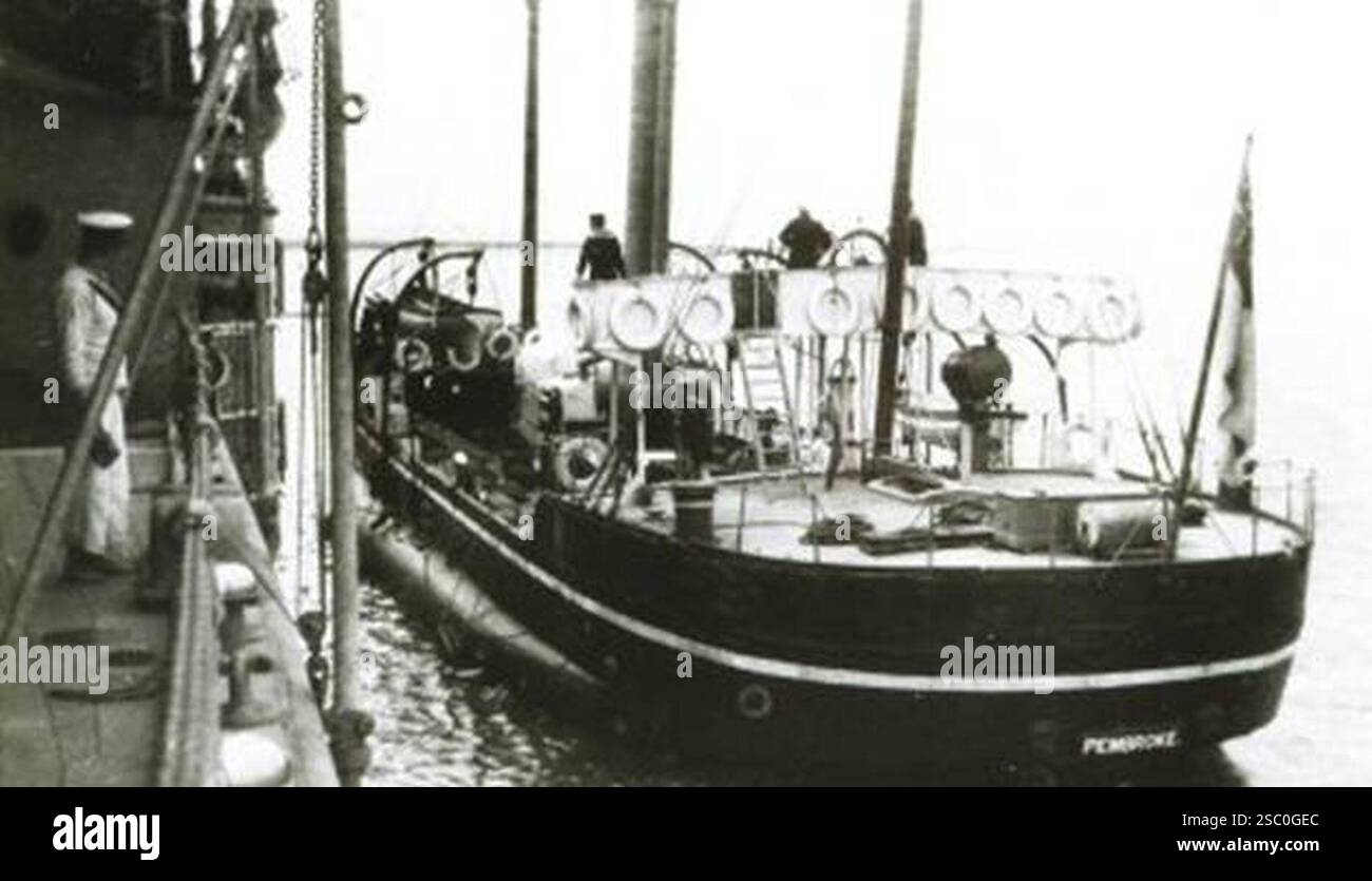 HMS Trent (1877) (as Pembroke in 1900 Stock Photo - Alamy