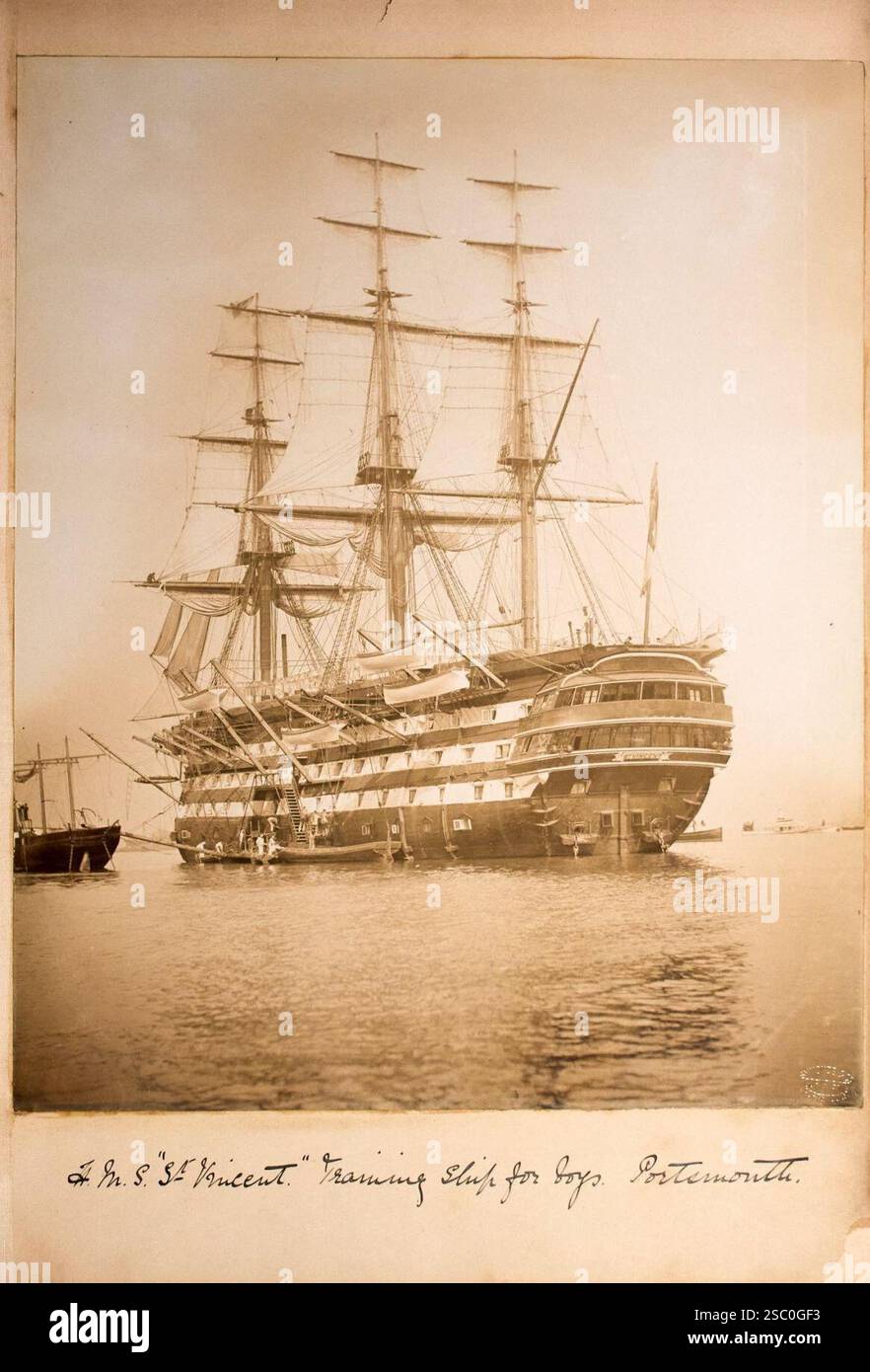 HMS St. Vincent training ship for boys, Portsmouth H0061-L351324031 ...