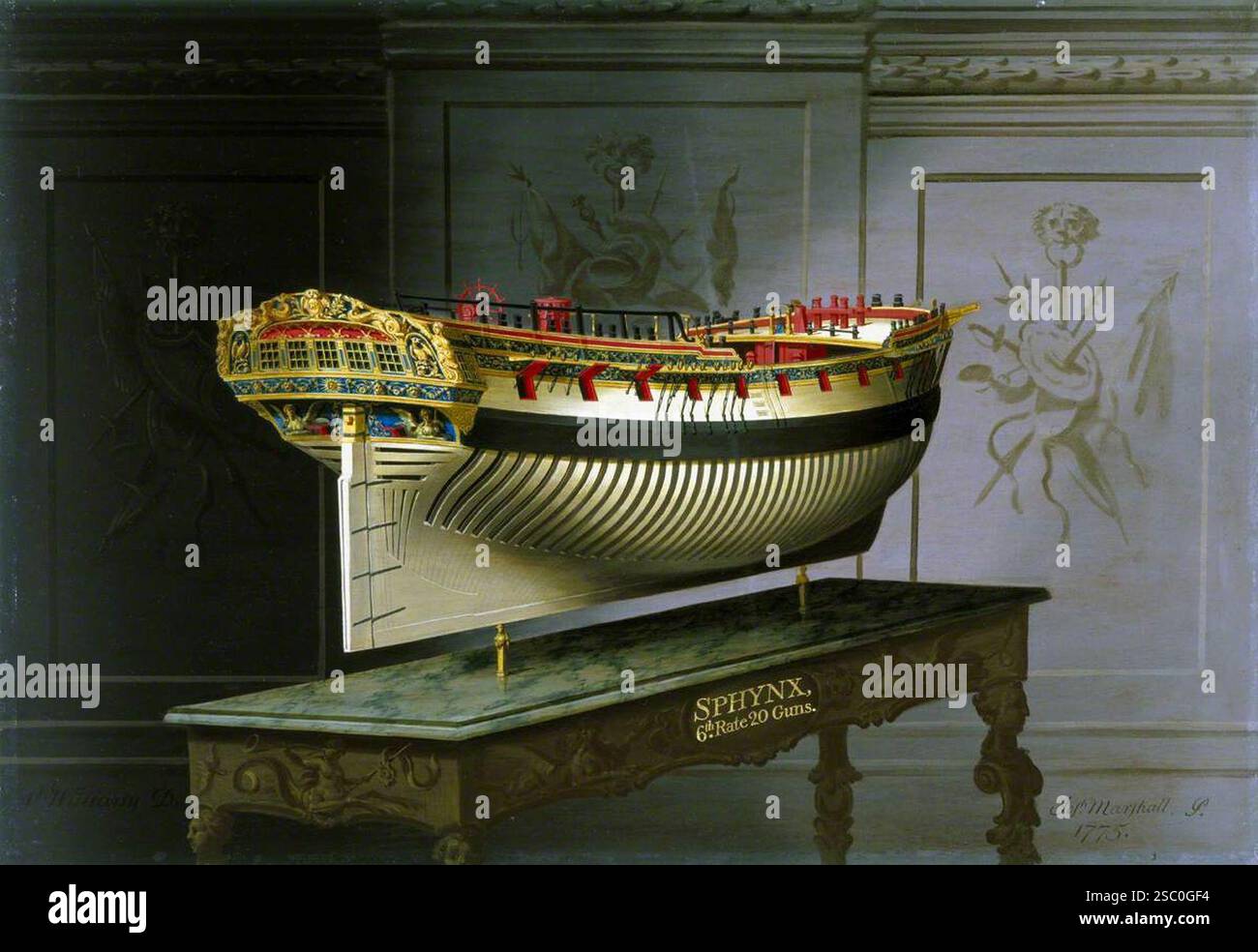 HMS 'Sphinx', by Joseph Marshall LW SCMU 1864 0004 0002 Stock Photo - Alamy