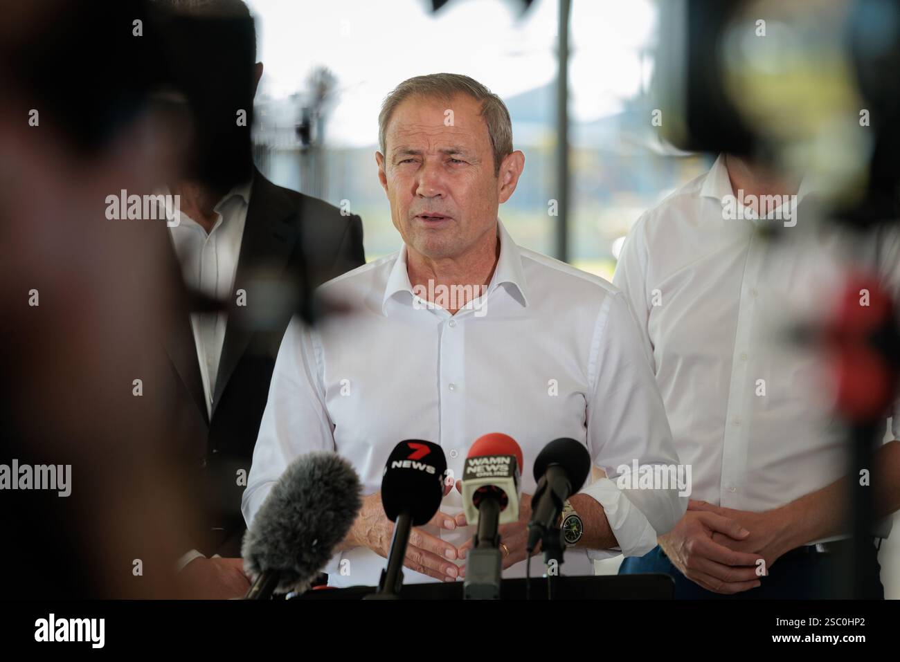 Western Australia Premier, Roger Cook speaks during a press conference ...