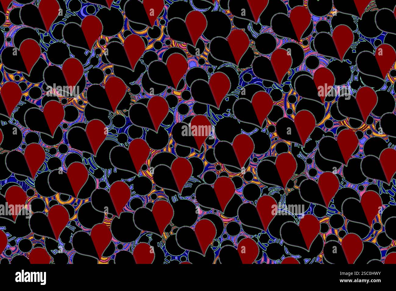 Elegant decorative heart pattern design for fabric, wallpaper, gift ...