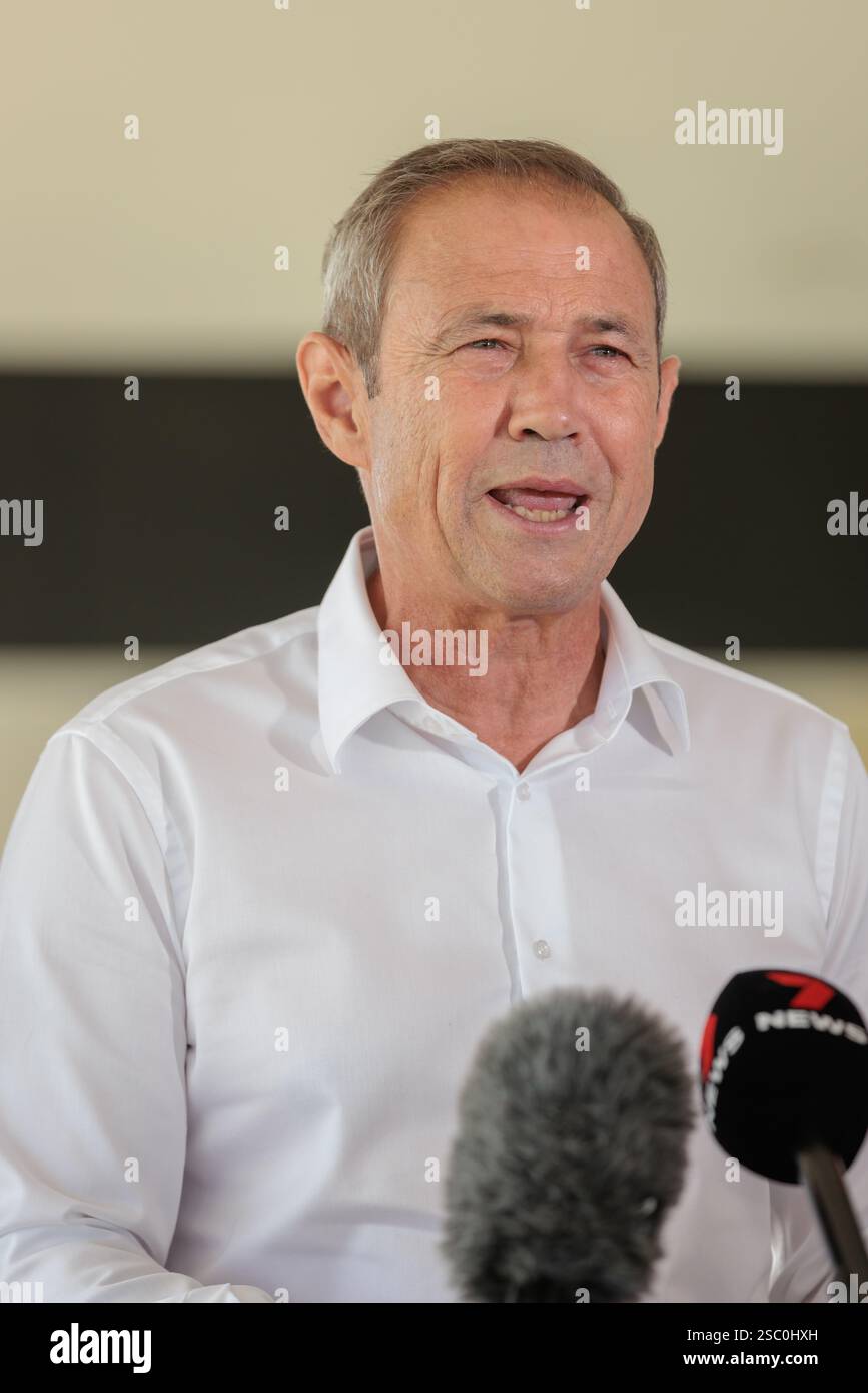 Western Australia Premier, Roger Cook speaks during a press conference ...