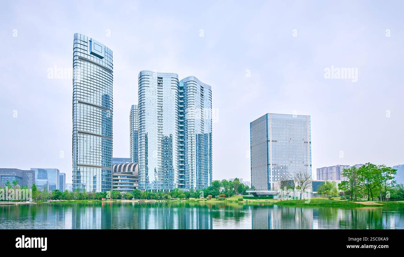 High-rise buildings in Chengdu Financial City, China Stock Photo - Alamy
