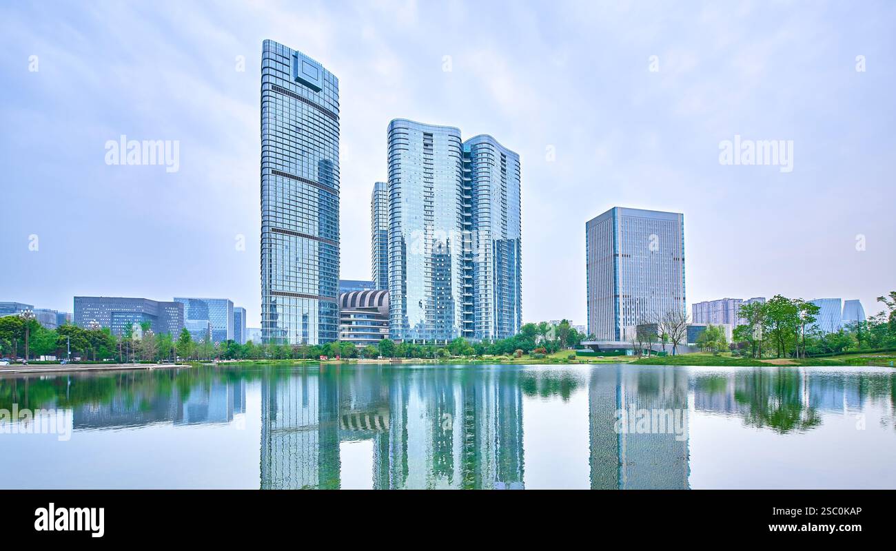 High-rise buildings in Chengdu Financial City, China Stock Photo - Alamy