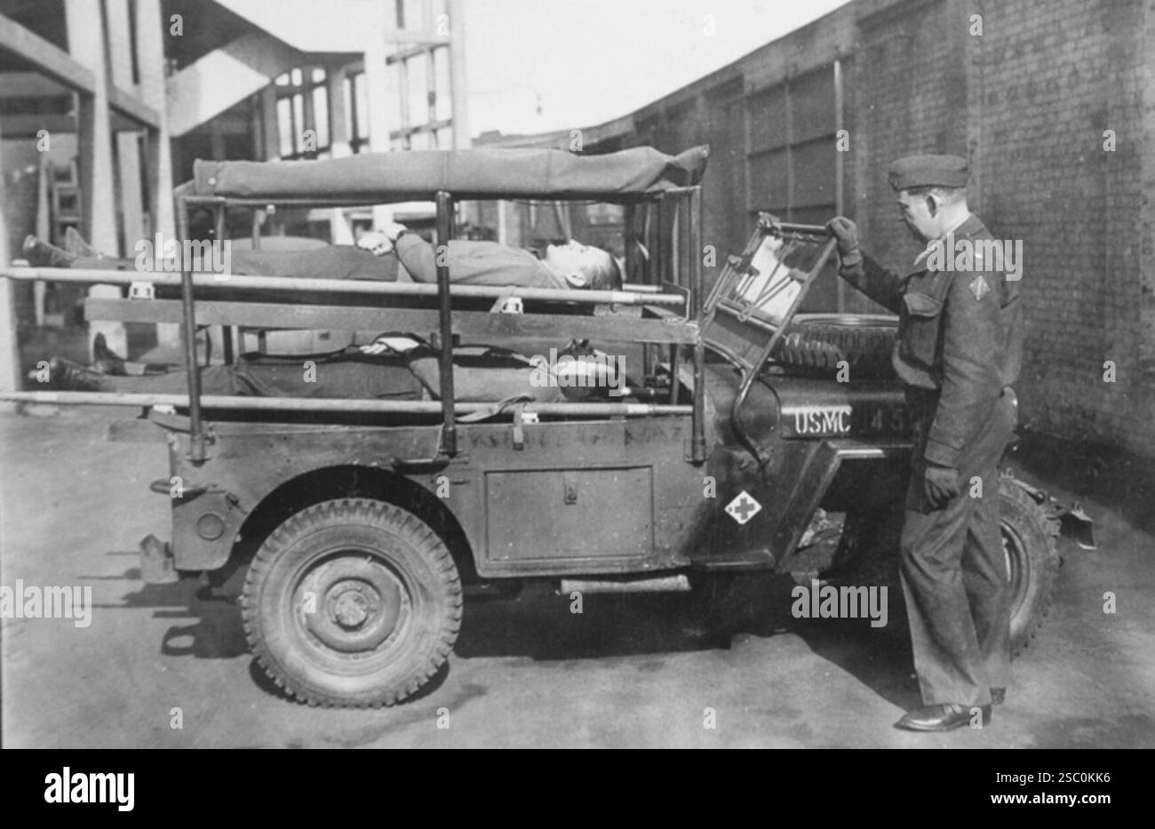Holden-modified WW II jeep field-ambulance for USMC in the Pacific–left ...