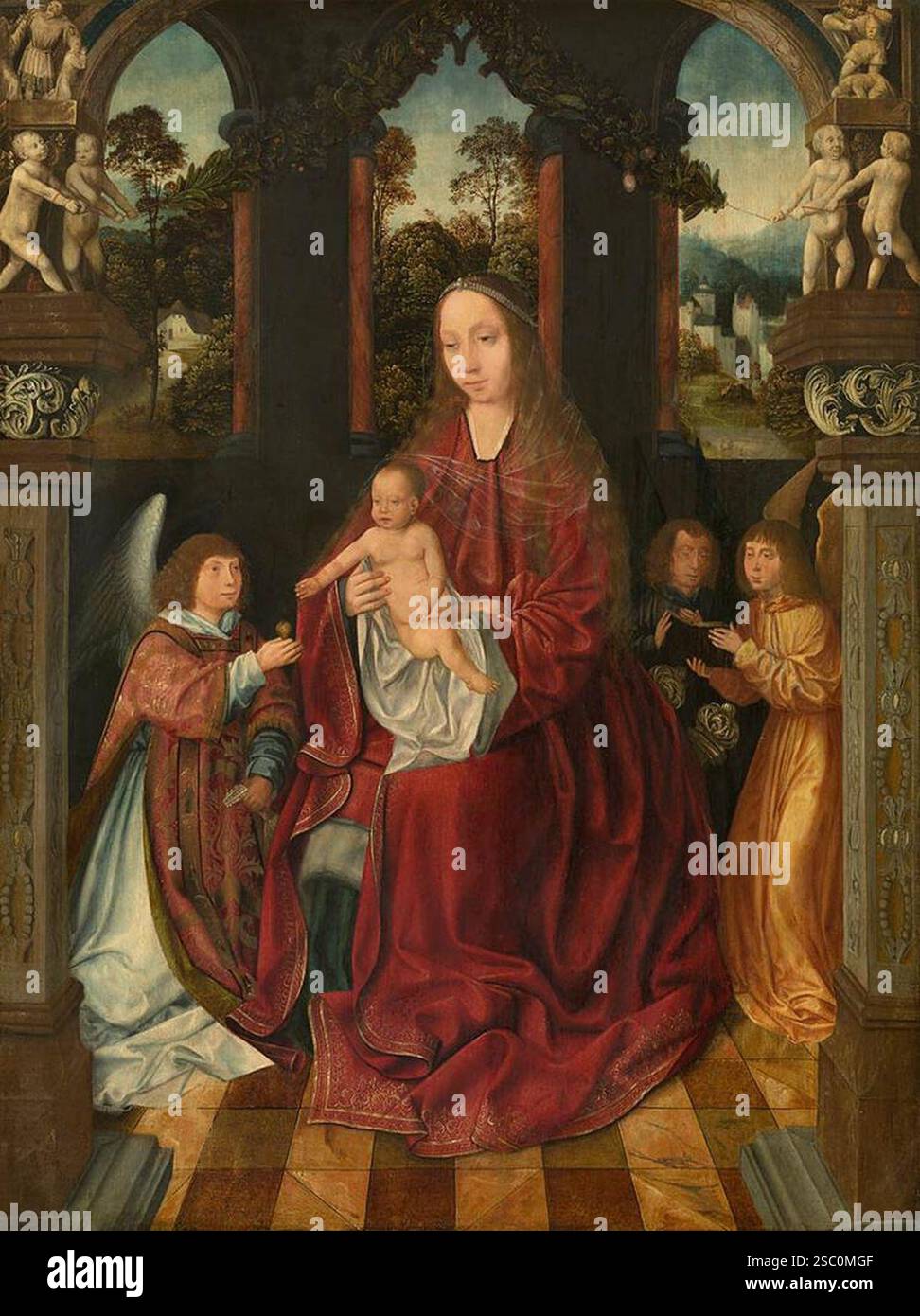 Holy Blood, Master - Madonna with Angels Stock Photo - Alamy