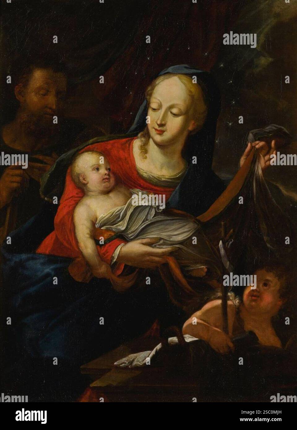Holy Family with the infant St. John the Baptist Stock Photo - Alamy