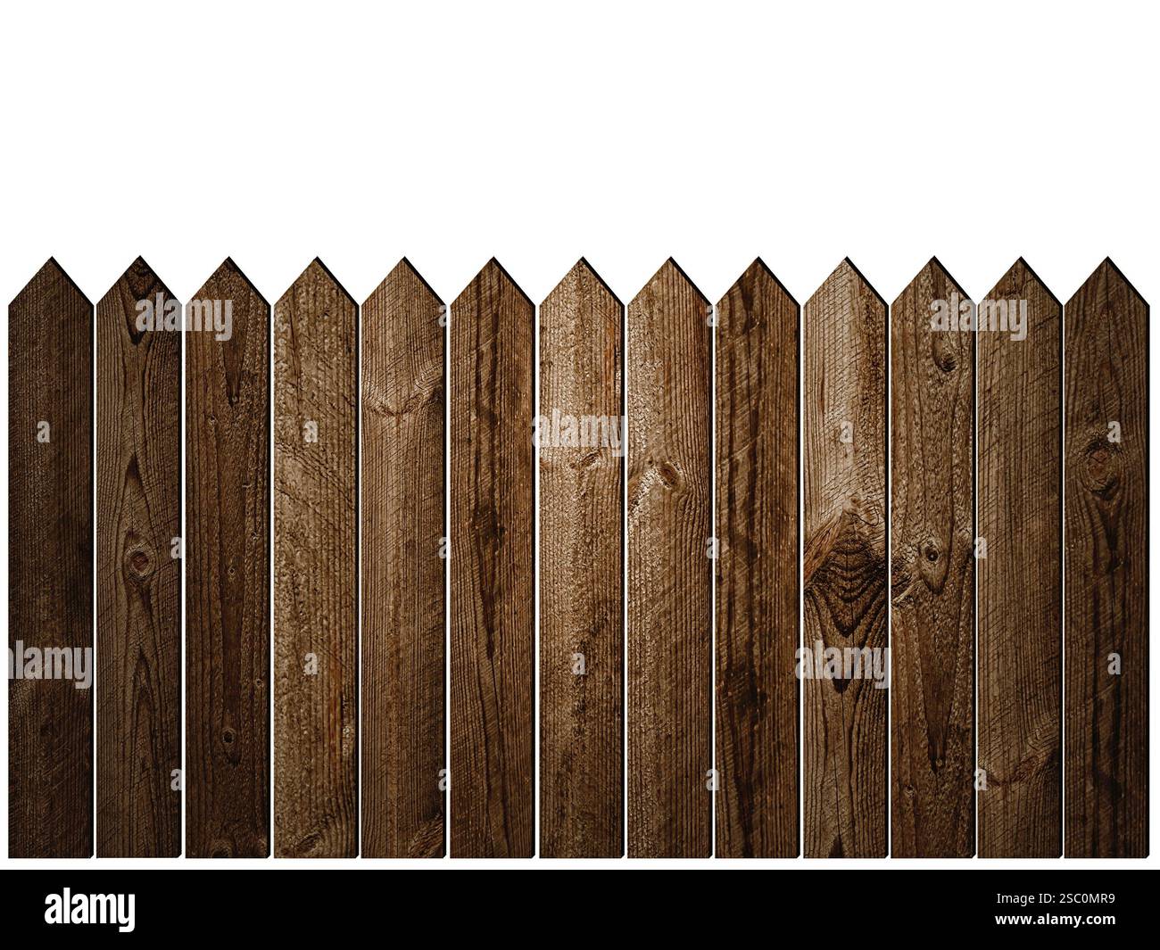 Wooden Fence over White Background Stock Photo - Alamy
