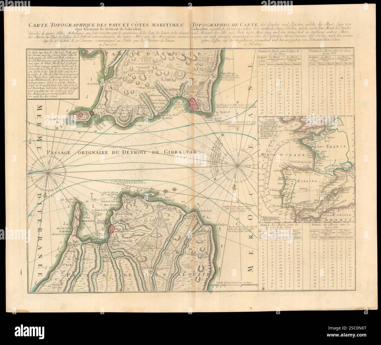 Homann Erben, Carte Topographique des pays et côtes maritimes qui ...