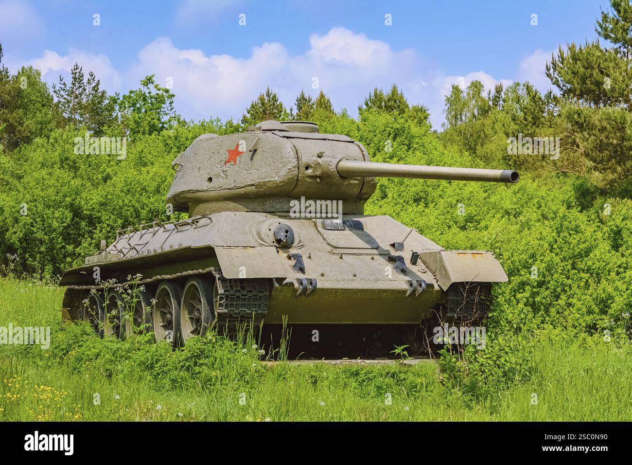 Tank of World War 2 in the Forest Kapisova, Slovakia, Europe Stock ...