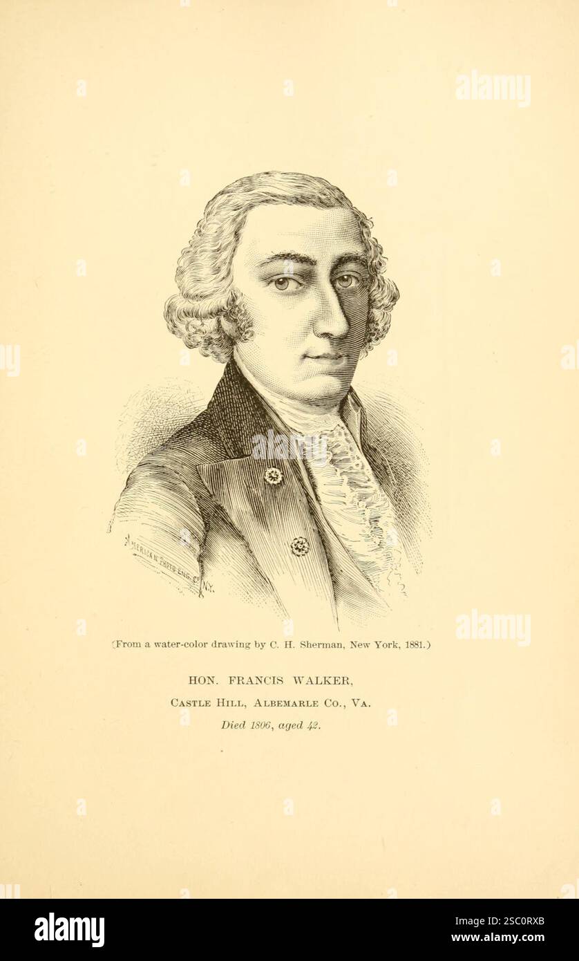 Hon. Francis Walker, Castle Hill, Albemarle Co., VA Stock Photo - Alamy