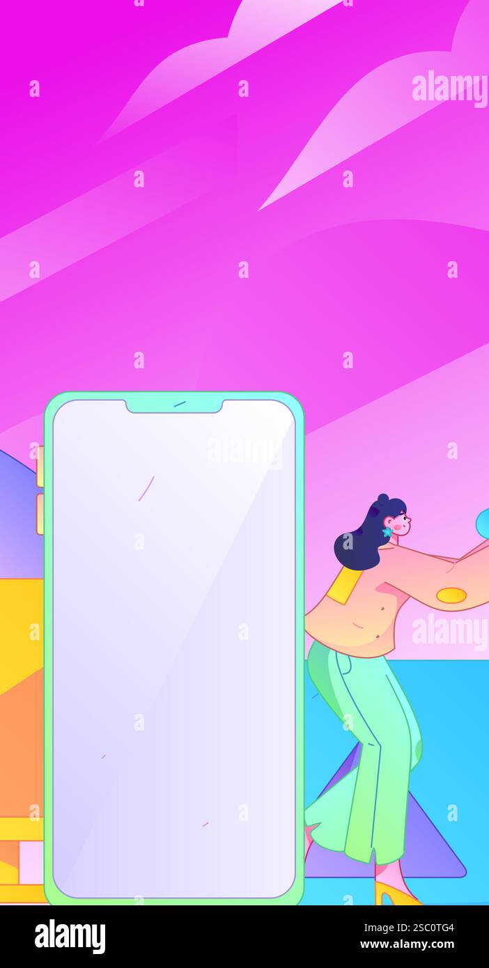 Notification announcement vector creative flat hand drawn illustration ...