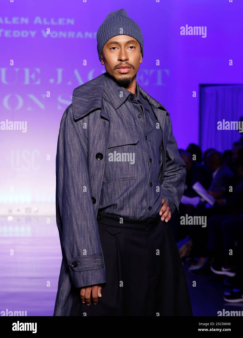 Kalen Allen walks the runway at the 9th annual Blue Jacket Fashion Show ...
