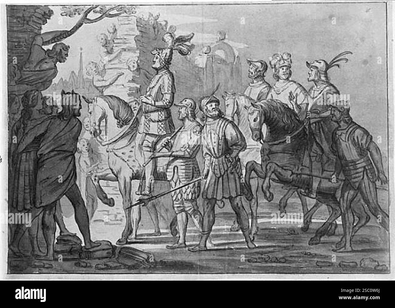 Honthorst - The Entry of King Valdemar Atterdag in Visby in 1361, na ...