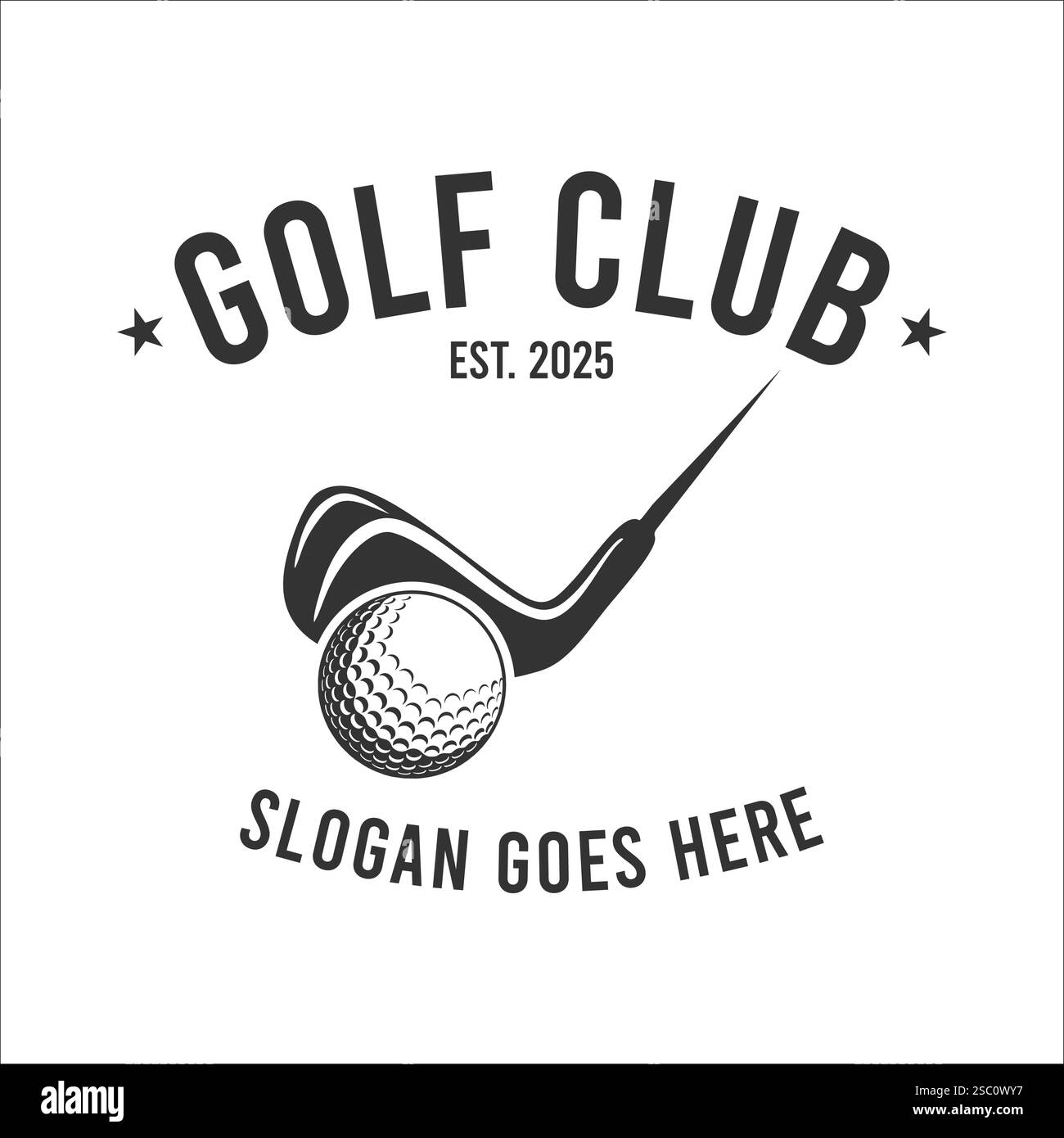 Simple Golf Clubs Logo Template. Golf ball logo Stock Vector Image ...