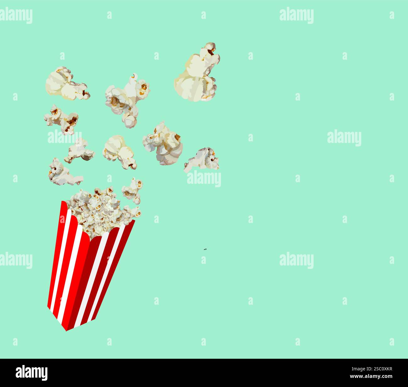 Movie popcorn illustration vector Stock Vector Images - Alamy