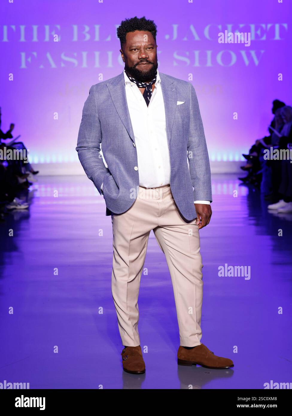 Michael Pugh walks the runway at the 9th annual Blue Jacket Fashion ...