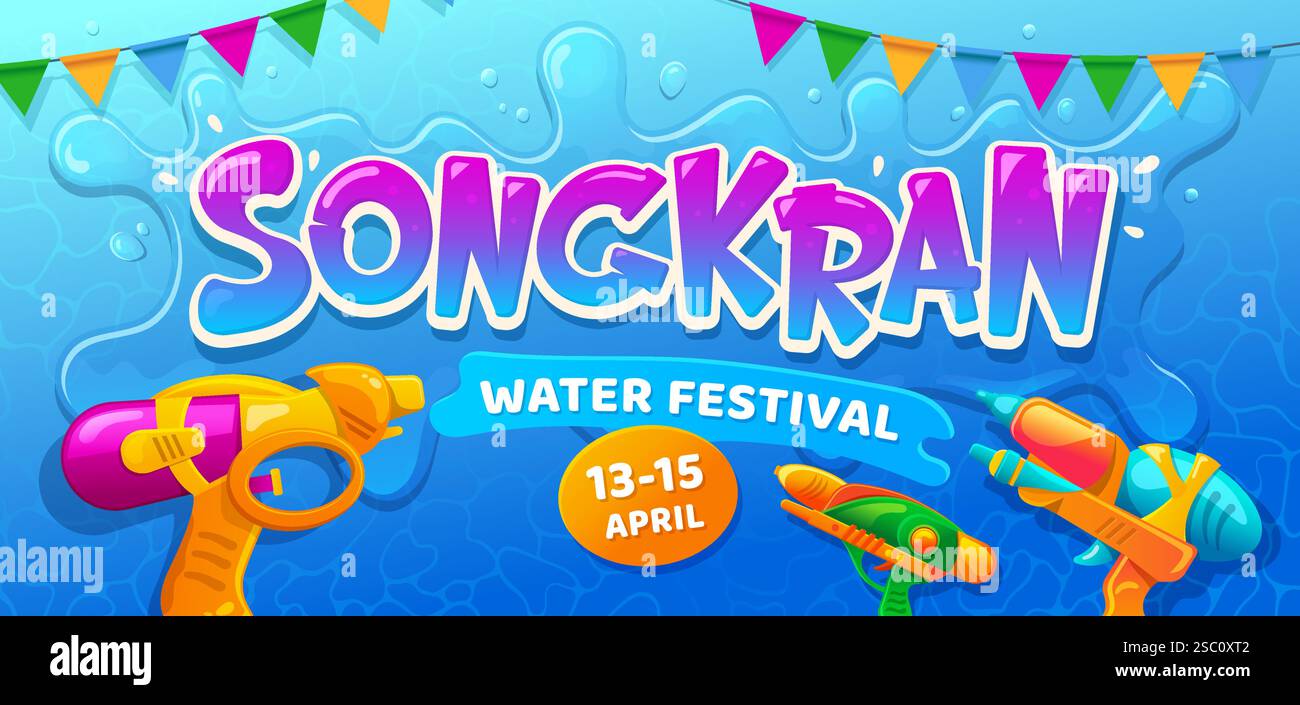 Songkran Festival of Thailand holiday or Thai New Year celebration ...